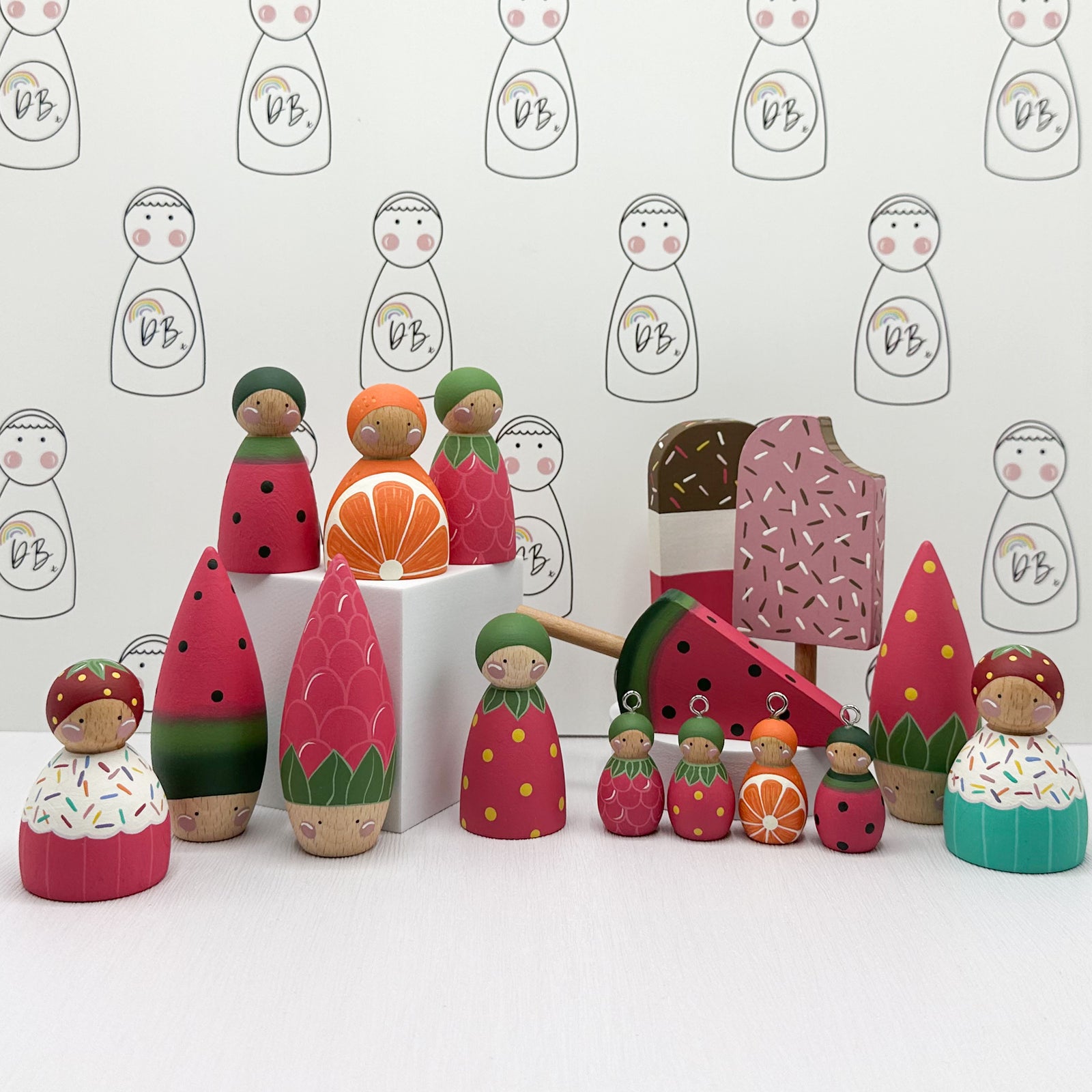 Dilly Blue Hand-Painted Wooden Dolls: Home of the Dillys