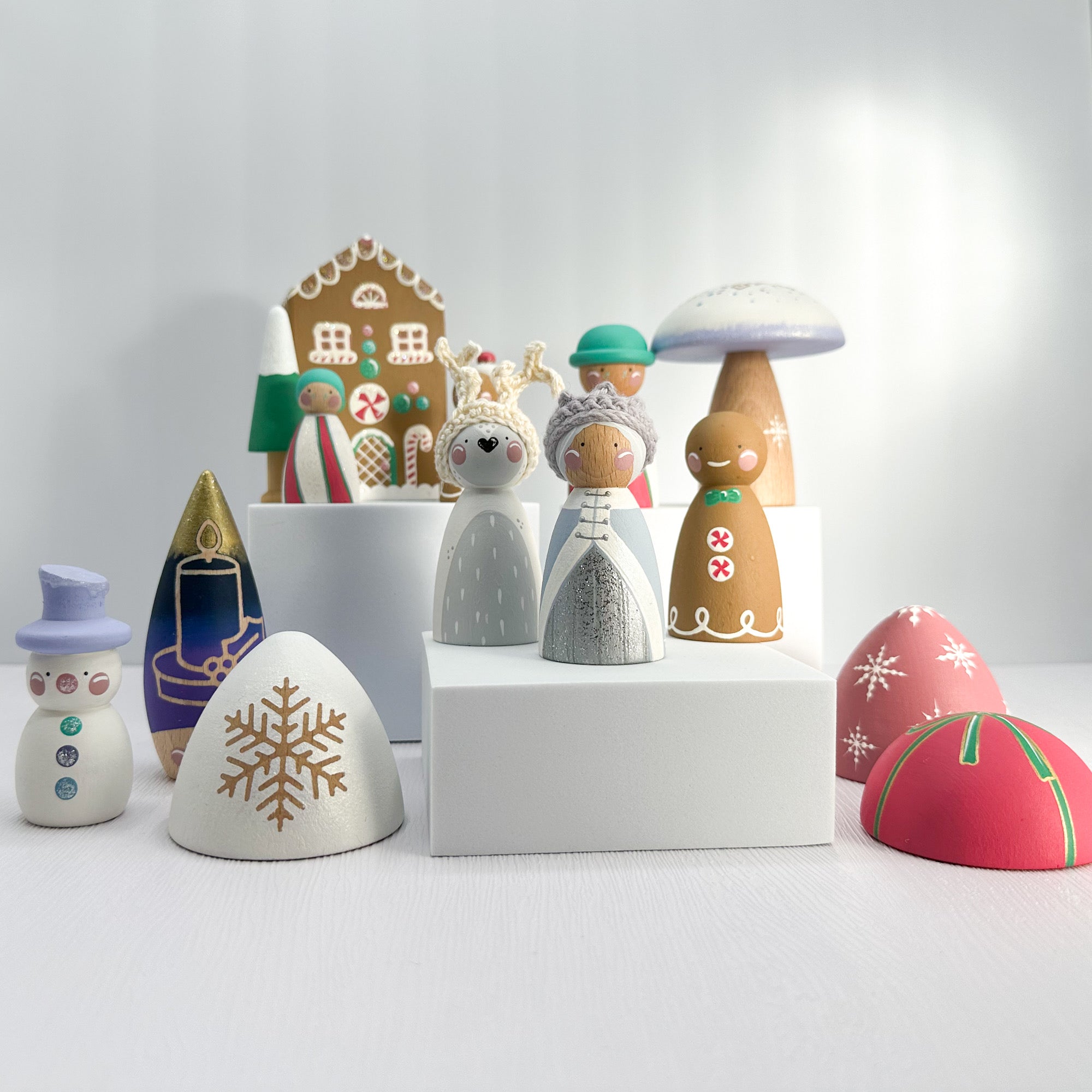 Dilly Blue Hand-Painted Wooden Dolls: Home of the Dillys